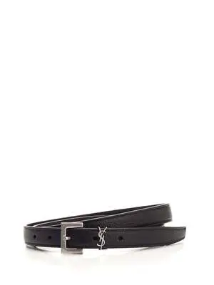 Saint Laurent Cassandre Belt - Black
