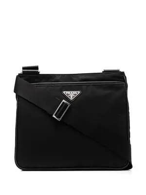 Prada Re-nylon And Saffiano Shoulder Bag - Black