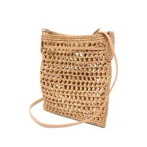 TOD'S Woven Raffia Shoulder Bag
