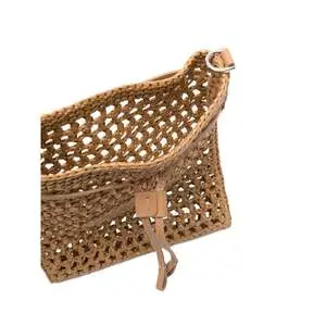 TOD'S Woven Raffia Shoulder Bag