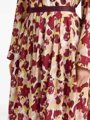 Marni Floral Pleated Silk Skirt
