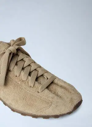 Jacquemus Les Tennis Suede Low-top Sneakers - Cream