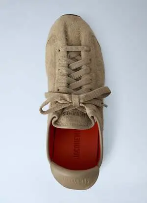 Jacquemus Les Tennis Suede Low-top Sneakers - Cream
