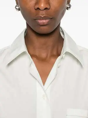 Victoria Beckham Vb Embroidery Cropped Shirt