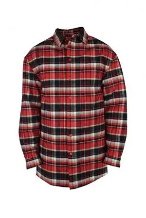 Balenciaga Checked Shirt - Red