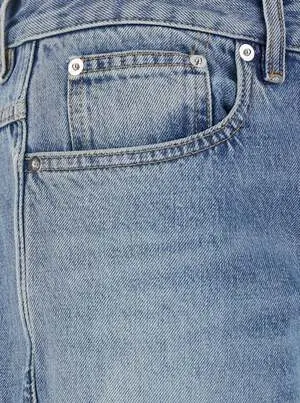 Gucci Light Blue Denim Jeans With Logo Patch - Multicolor