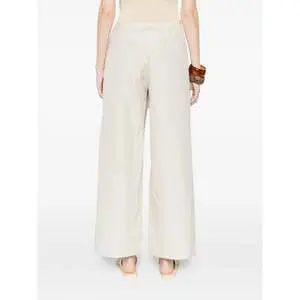 Max Mara Palazzo Pants With Drawstring Waist - Gray