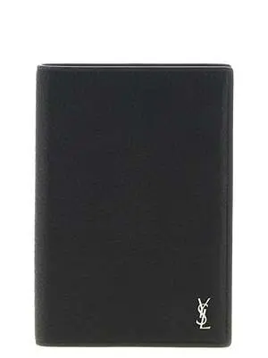 Saint Laurent Tiny Cassandre' Passport Holder - Black