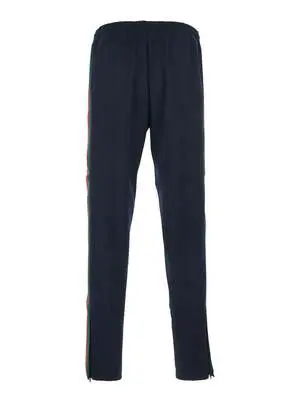 Gucci Blue Pants With Elastic Waist And Drawstring And Web Detail On The Side In Tech Fabric For - Multicolor