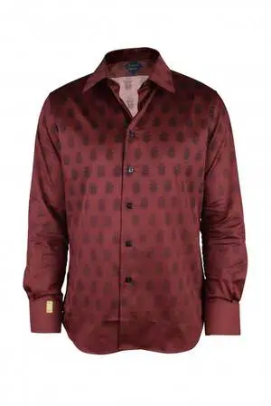 BILLIONAIRE Ls Milano All Over Shirt - Red