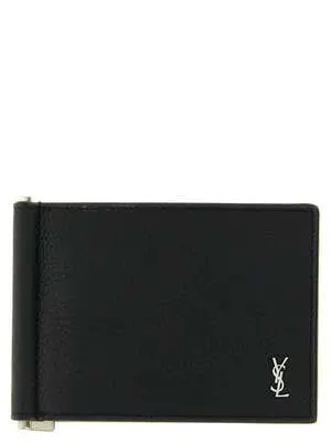 Saint Laurent Tiny Cassandre' Card Holder - Black