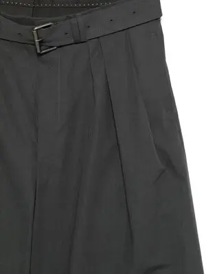 Dries Van Noten Belted Cotton Poplin Bermudas