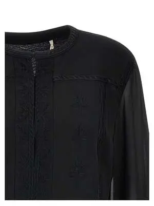 Isabel Marant Étoile Oaria Embroidered Silk Mini Dress
