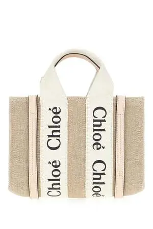 Chloé Canvas Handbag With Logo Detail - Multicolor