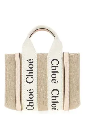 Chloé Canvas Handbag With Logo Detail - Multicolor