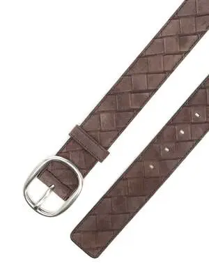 Bottega Veneta Intrecciato Suede Belt