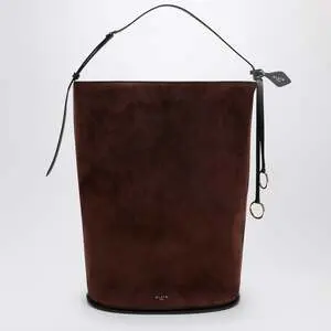 Alaïa Suede Leather Bucket Bag - Brown