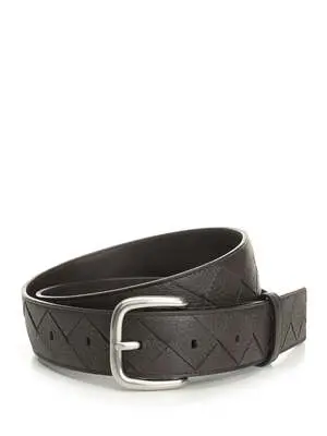 Bottega Veneta Taurillon Braided Belt - Brown
