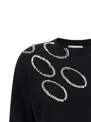Dries Van Noten Tuan Crew Neck Embellished Sweater - Black