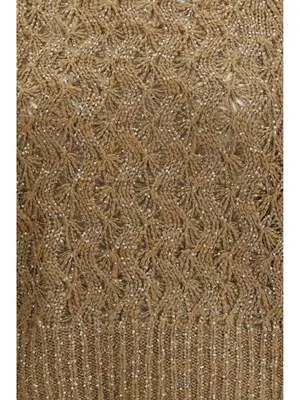 Brunello Cucinelli Open-knit Sequined Sweater - Cream