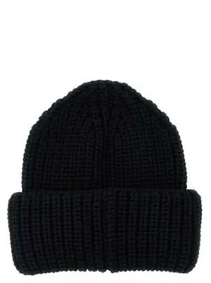 Moncler Logo Patch Beanie - Black