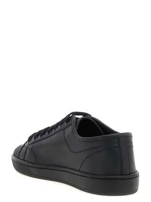 Saint Laurent Gym" Leather Lace-up Sneakers - Black