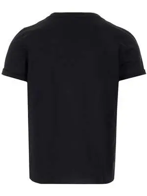Saint Laurent T-shirt Classique Crewneck Short Sleeve With Logo - Black