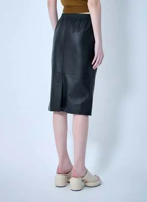 Chloé Knee-length Leather Pencil Skirt