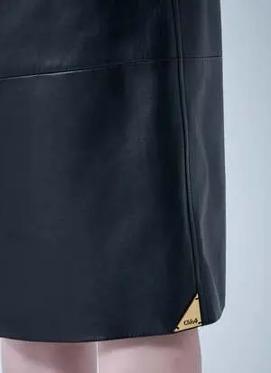 Chloé Knee-length Leather Pencil Skirt