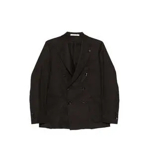 Tagliatore Double-breasted Peak Lapel Jacket - Brown