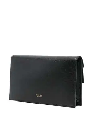 TOM FORD Mini Clutch With Logo Detail - Black