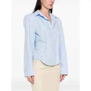 Attico Light Cotton Shirt With Pointed Collar
