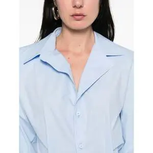 Attico Light Cotton Shirt With Pointed Collar