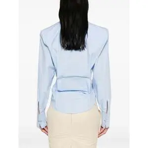 Attico Light Cotton Shirt With Pointed Collar