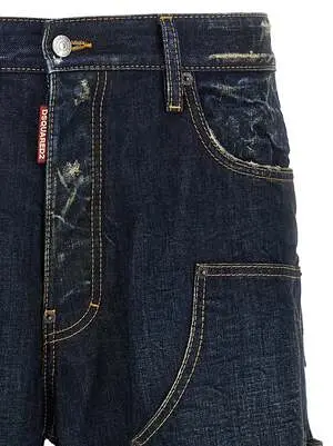 Dsquared2 Loose Carpenter Jeans With Distressed Treatment
