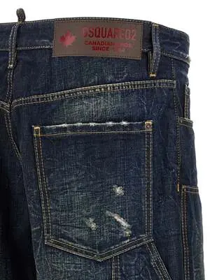Dsquared2 Loose Carpenter Jeans With Distressed Treatment