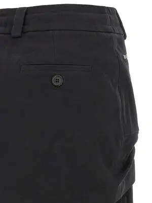 Dolce & Gabbana Twill And Chiffon Midi Skirt