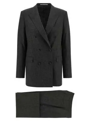 Tagliatore TAGLIATORE Jasmine Double-Breasted Blazer And Trousers Set Gray