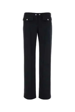Alexander McQueen Navy Wool Tailored Trousers - Blue