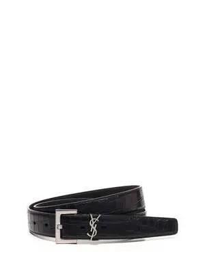 Saint Laurent Embossed Belts For Men