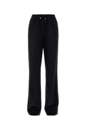 Moncler Graphite Wool Blend Pants - Gray