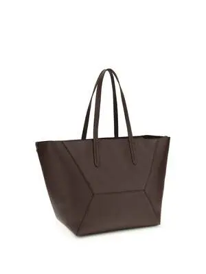 Brunello Cucinelli Leather Tote Bag - Brown