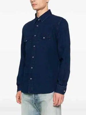 TOM FORD Shirt With Chest Pocket - Blue
