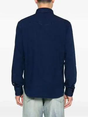 TOM FORD Shirt With Chest Pocket - Blue