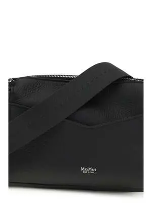 Max Mara Skipper Leather Shoulder Bag - Black