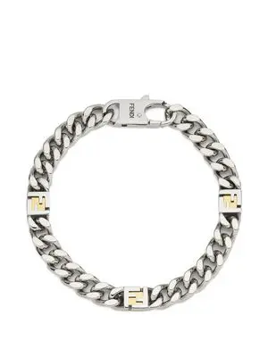 Fendi Ff Cube Chain Bracelet - Silver
