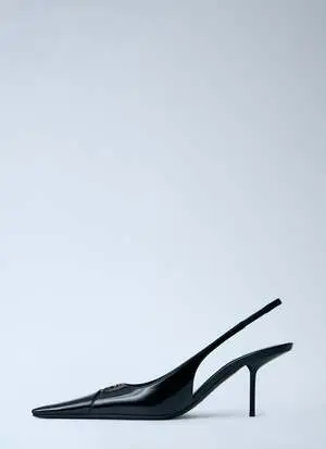 Saint Laurent Babylone Bretueil Slingback Pumps - Black