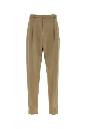 Saint Laurent Wool Blend Pants - Brown