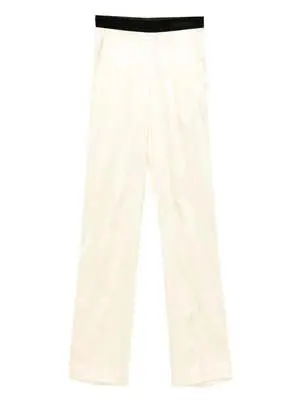 TOM FORD Velvet Waistband Silk Blend Trousers - Multicolor