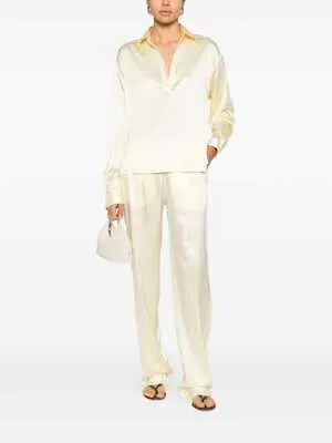 TOM FORD Velvet Waistband Silk Blend Trousers - Multicolor